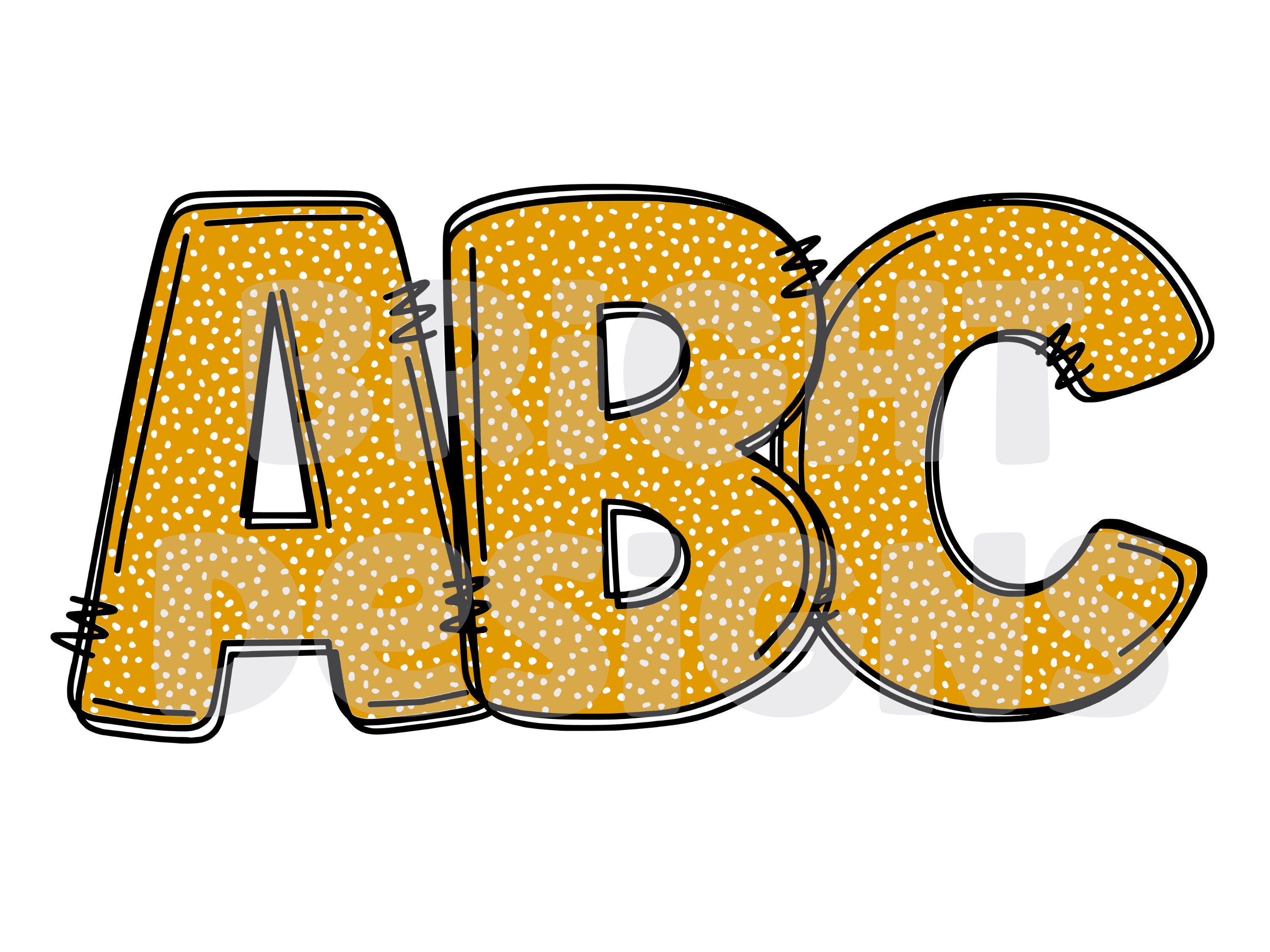 Teal, Yellow and Green Clipart Letters 300dpi Transparent Png. 5 Styles ...