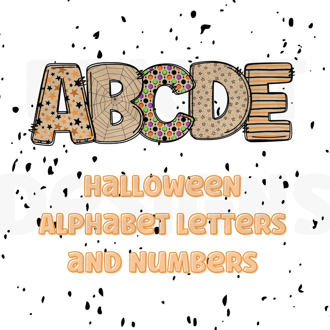Halloween Alphabet Png Clipart Letters 300dpi Transparent Png. 5 Styles ...
