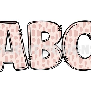 Boho Clipart Letters 300dpi Transparent Png. 5 Styles of Alphabet ...