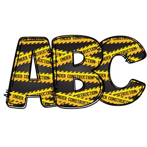 Construction Clipart Letters 300dpi Transparent Png. 5 Styles of ...