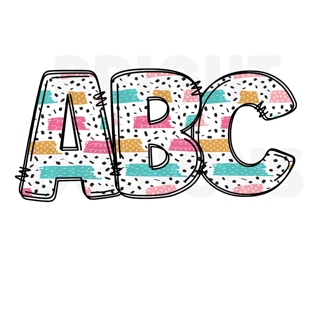Chic Flick Alphabet Clipart Letters 300dpi Transparent Png. 5 Styles of ...