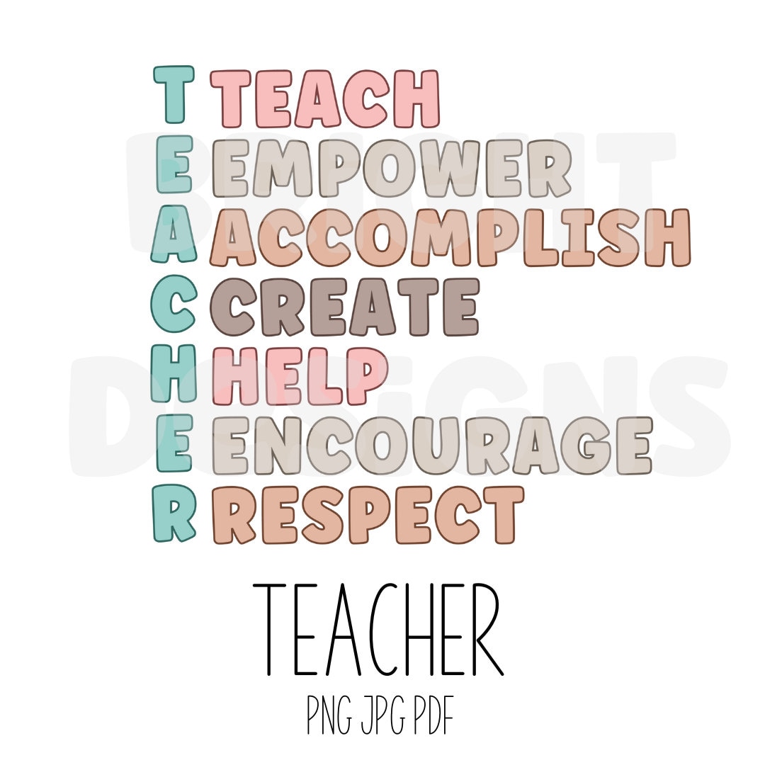 Teacher Clipart Graphic 300dpi Transparent Png. Teacher Appreciation - Etsy