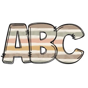 Boho Clipart Letters 300dpi Transparent Png. 5 Styles of Alphabet ...