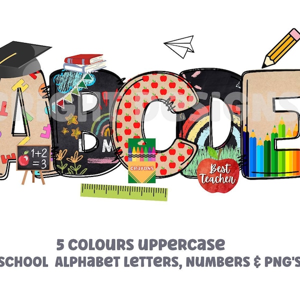 Teacher Alphabet Clipart - Etsy
