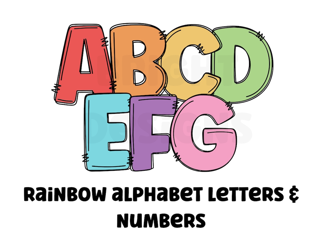 Rainbow Clipart Letters 300dpi Transparent Png. 5 Styles of Alphabet ...