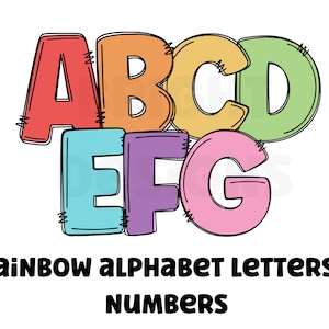 Rainbow Clipart Letters 300dpi Transparent Png. 5 Styles of Alphabet ...