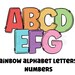 Rainbow Clipart Letters 300dpi Transparent Png. 5 Styles of - Etsy