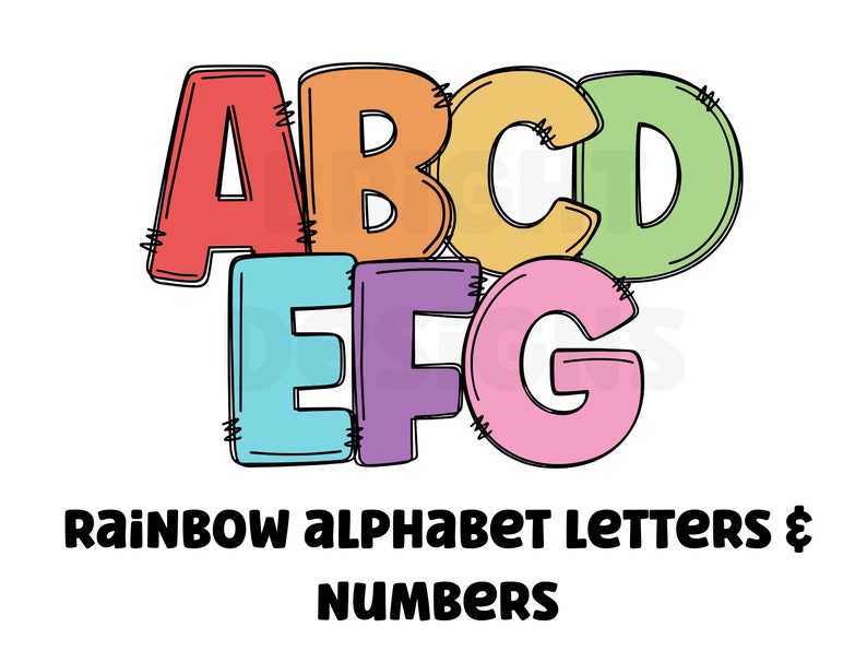 Rainbow Clipart Letters 300dpi Transparent Png. 5 Styles of Alphabet ...