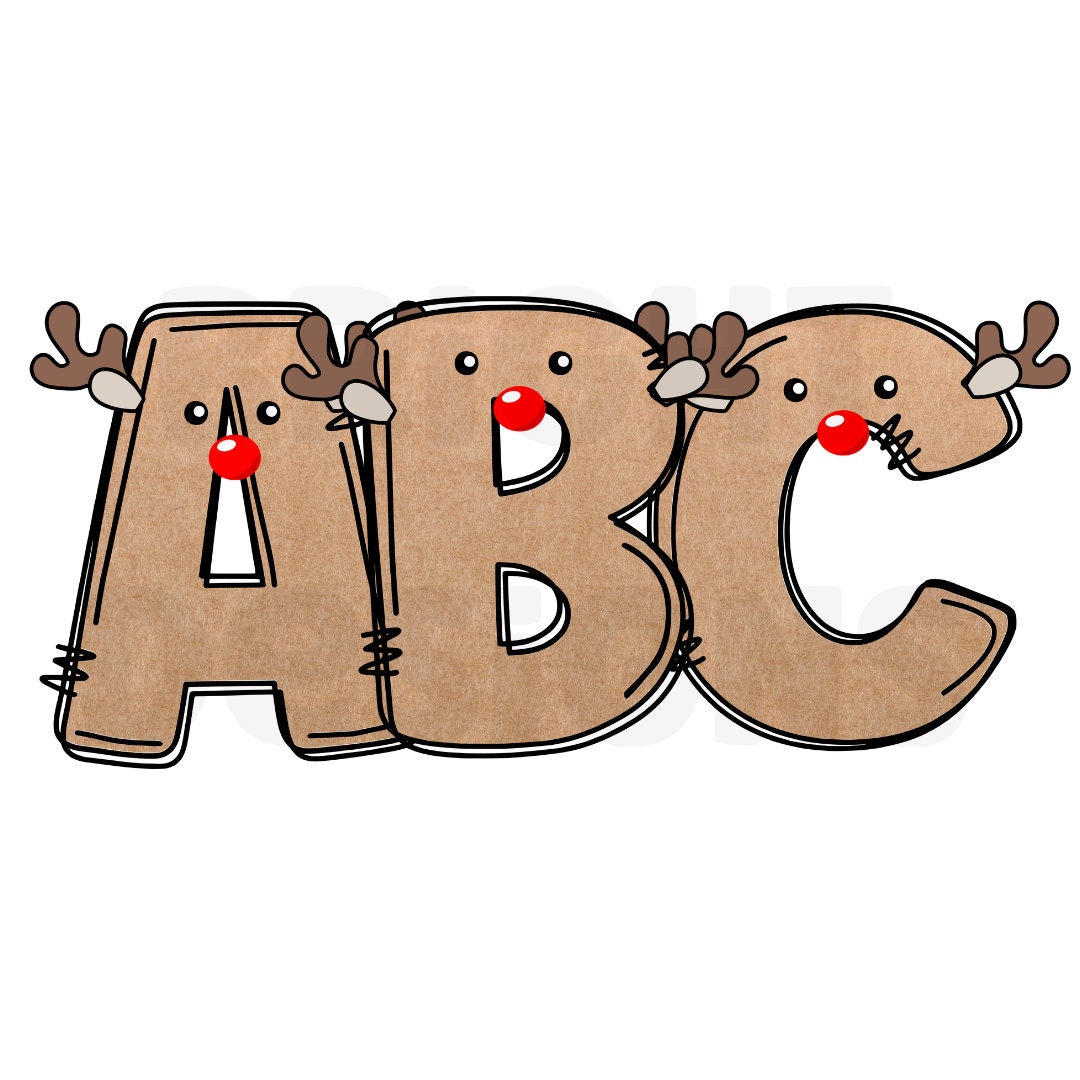 Christmas Alphabet Png Clipart Letters 300dpi Transparent Png. - Etsy