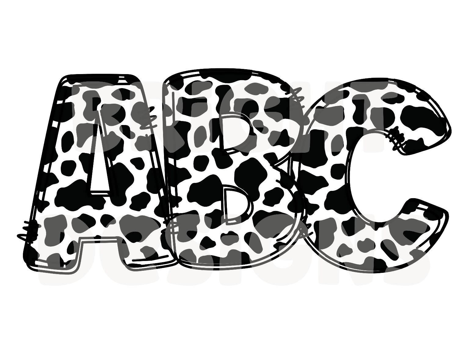 Farm Clipart Letters 300dpi Transparent Png. 5 Styles of - Etsy