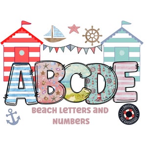Beach Clipart Letters 300dpi Transparent Png. 5 Styles of Alphabet ...