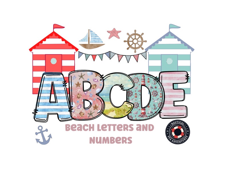 Beach Clipart Letters 300dpi Transparent Png. 5 Styles of Alphabet ...