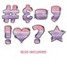 Pink and Purple Watercolor Alphabet Png Clipart Letters 300dpi ...