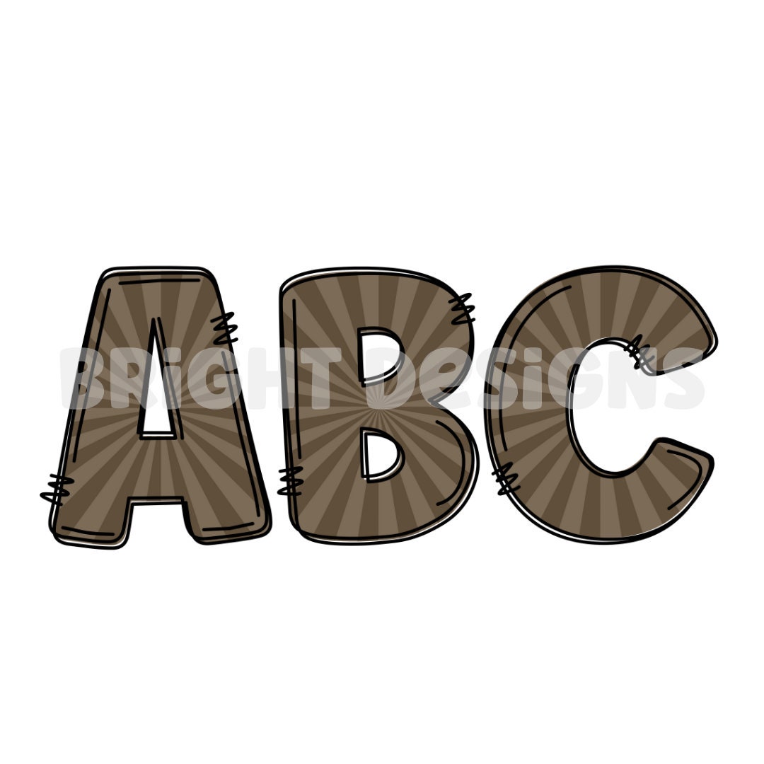 Bright Clipart Letters 300dpi Transparent Png. 5 Styles of - Etsy
