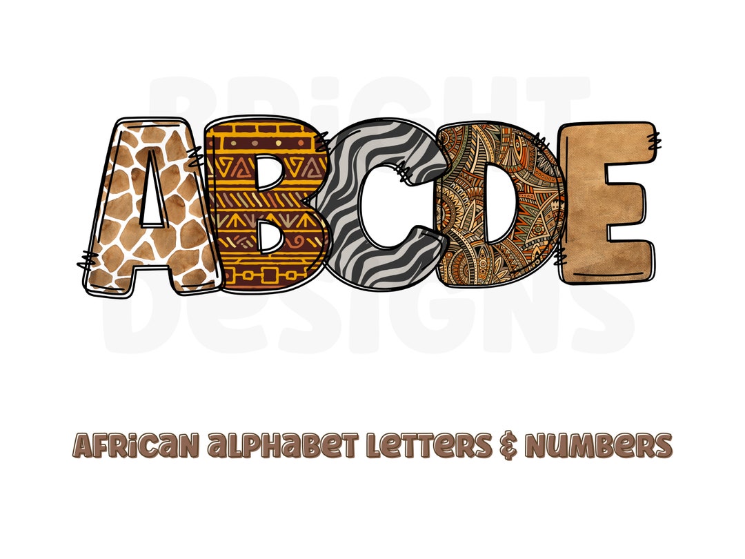 African Alphabet Png Clipart Letters 300dpi Transparent Png. 5 - Etsy