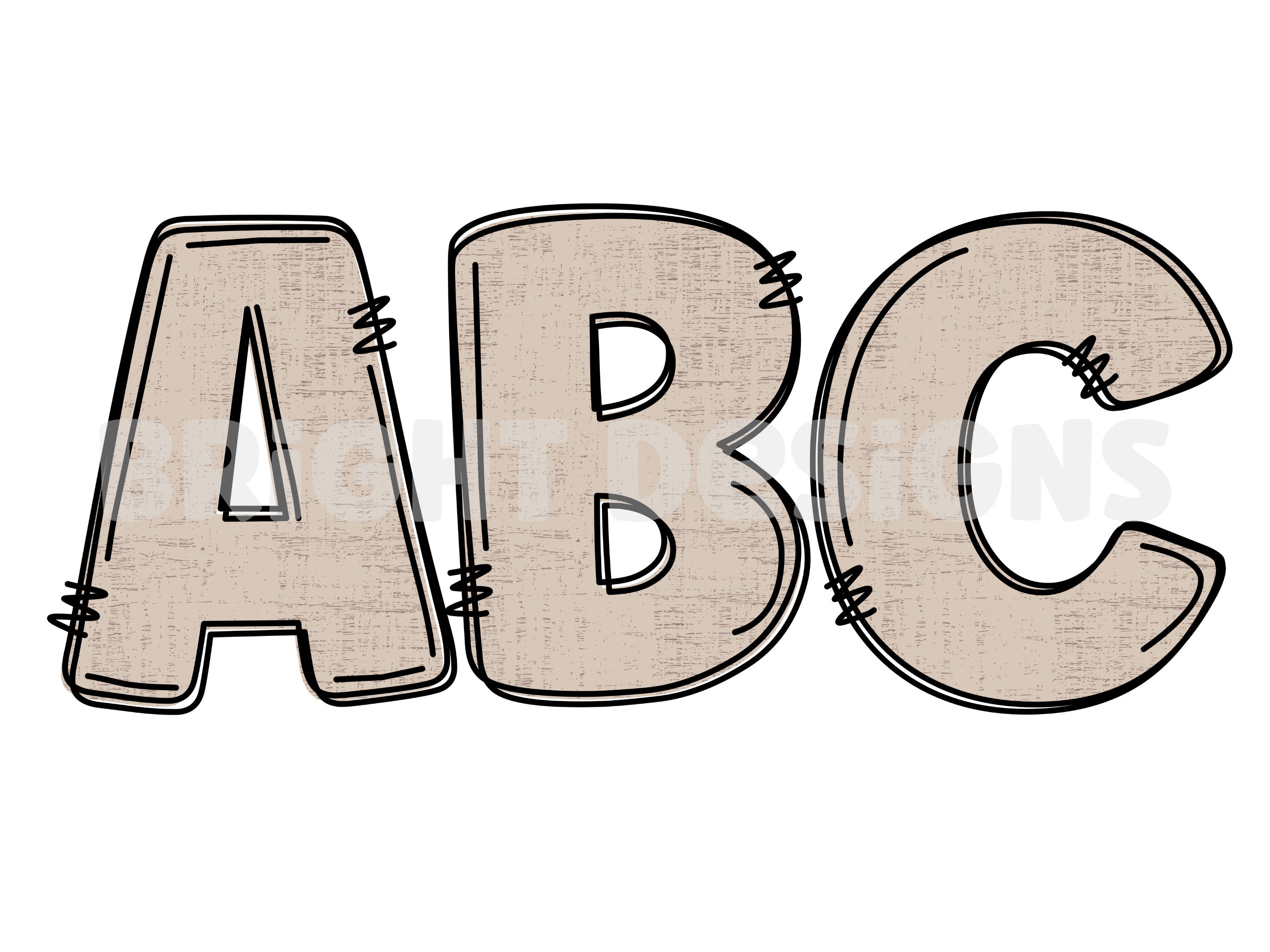 Shabby Chic Clipart Letters 300dpi Transparent Png. 5 Styles - Etsy