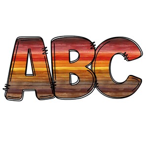 Fall Alphabet PNG Clipart: Autumn Letters, Numbers (digital Download ...