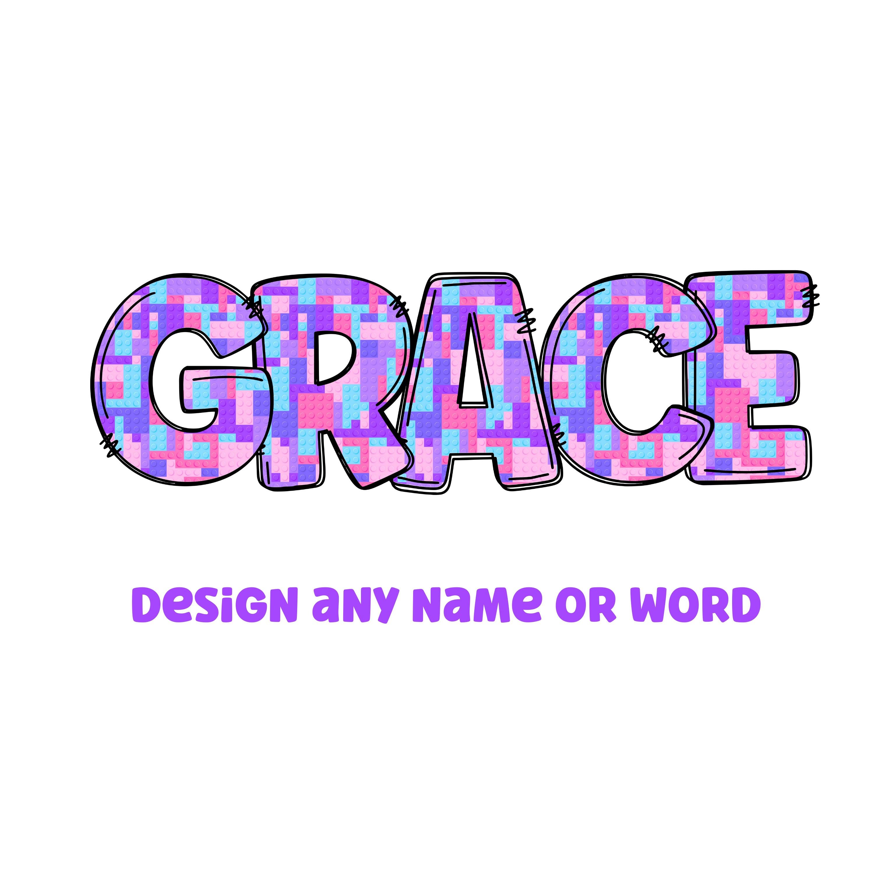 Building Bricks Girls Alphabet Clipart Letters 300dpi Transparent Png ...