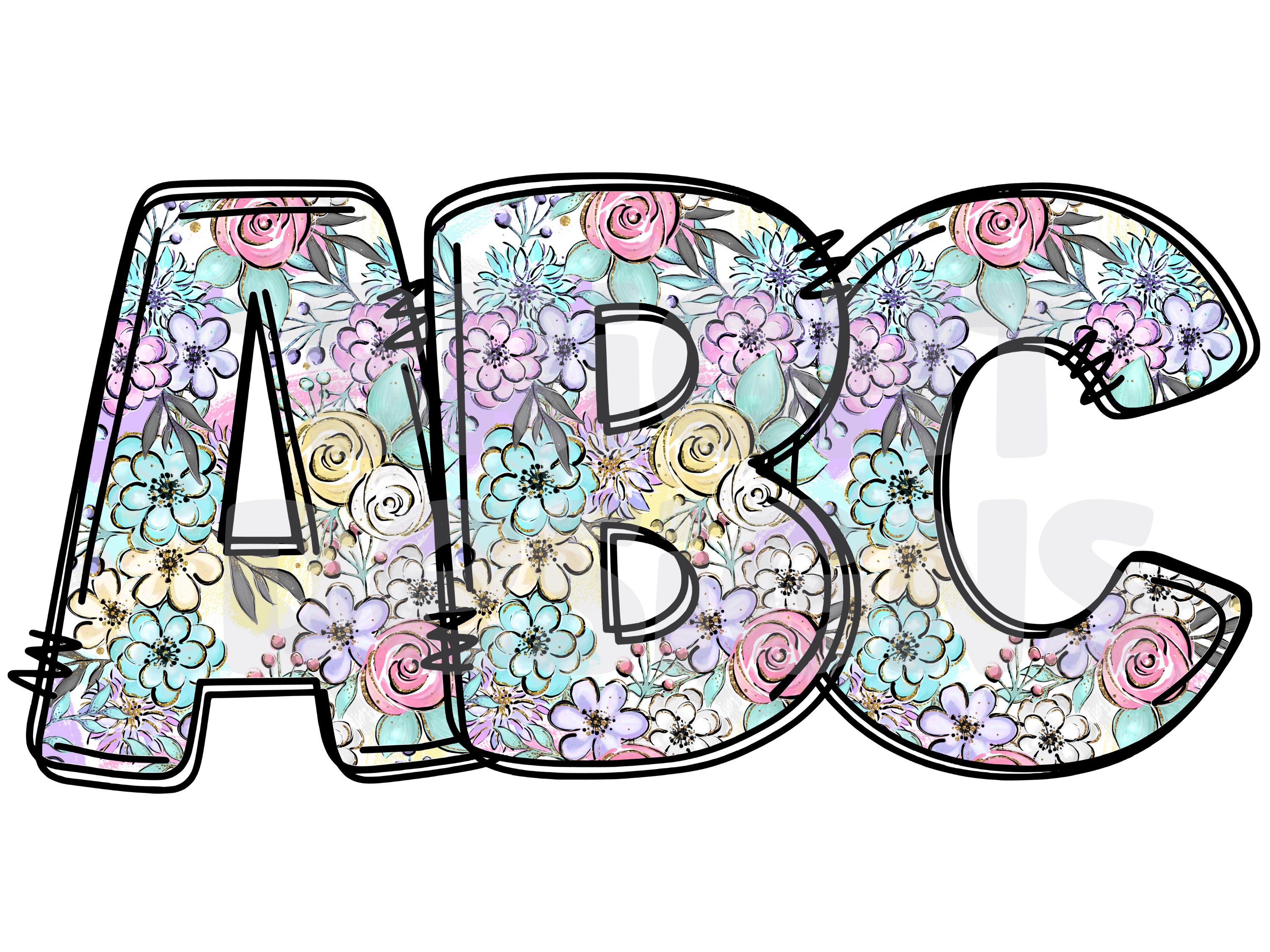 Colour Pop Alphabet Clipart Letters 300dpi Transparent Png. 5 - Etsy