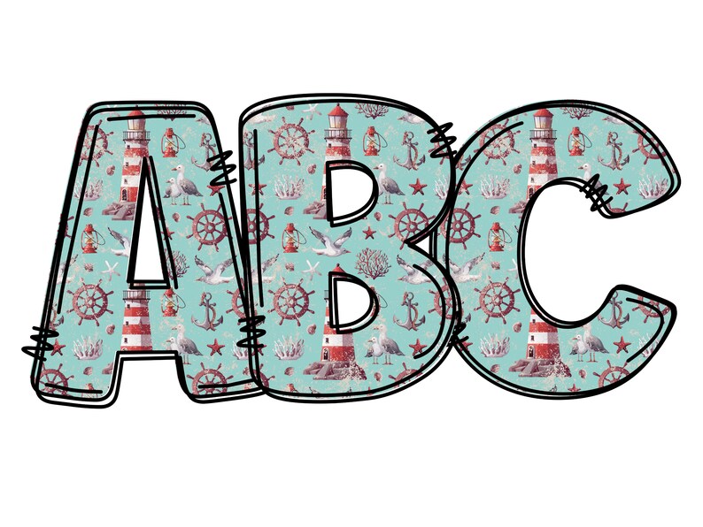 Beach Clipart Letters 300dpi Transparent Png. 5 Styles of Alphabet ...