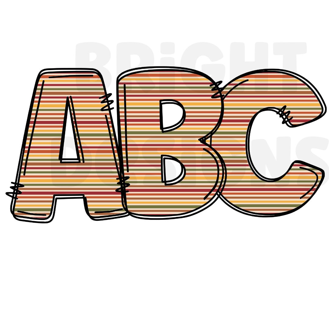 Fall Autumn Alphabet Png Clipart Letters 300dpi Transparent - Etsy
