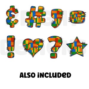 Building Bricks Alphabet Clipart Letters 300dpi Transparent Png. 1 Set ...