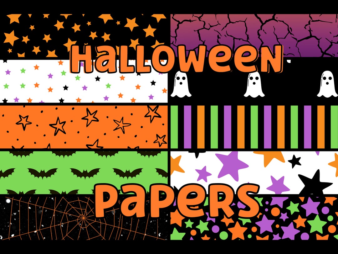 Halloween Digital Papers, Png 300dpi - Etsy
