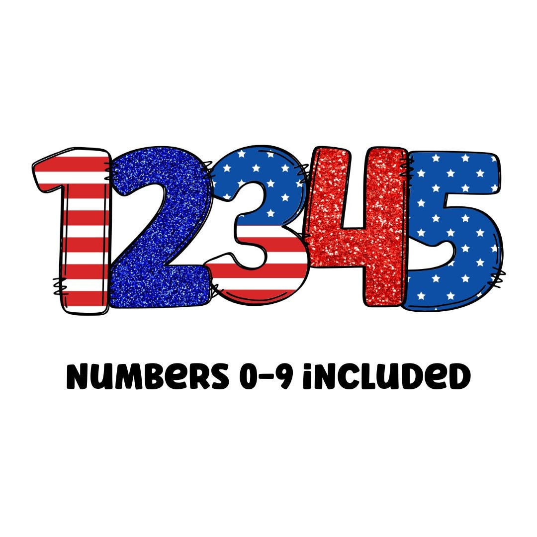 4th July Alphabet Clipart Letters. Doodle Font Doddle Letters American ...