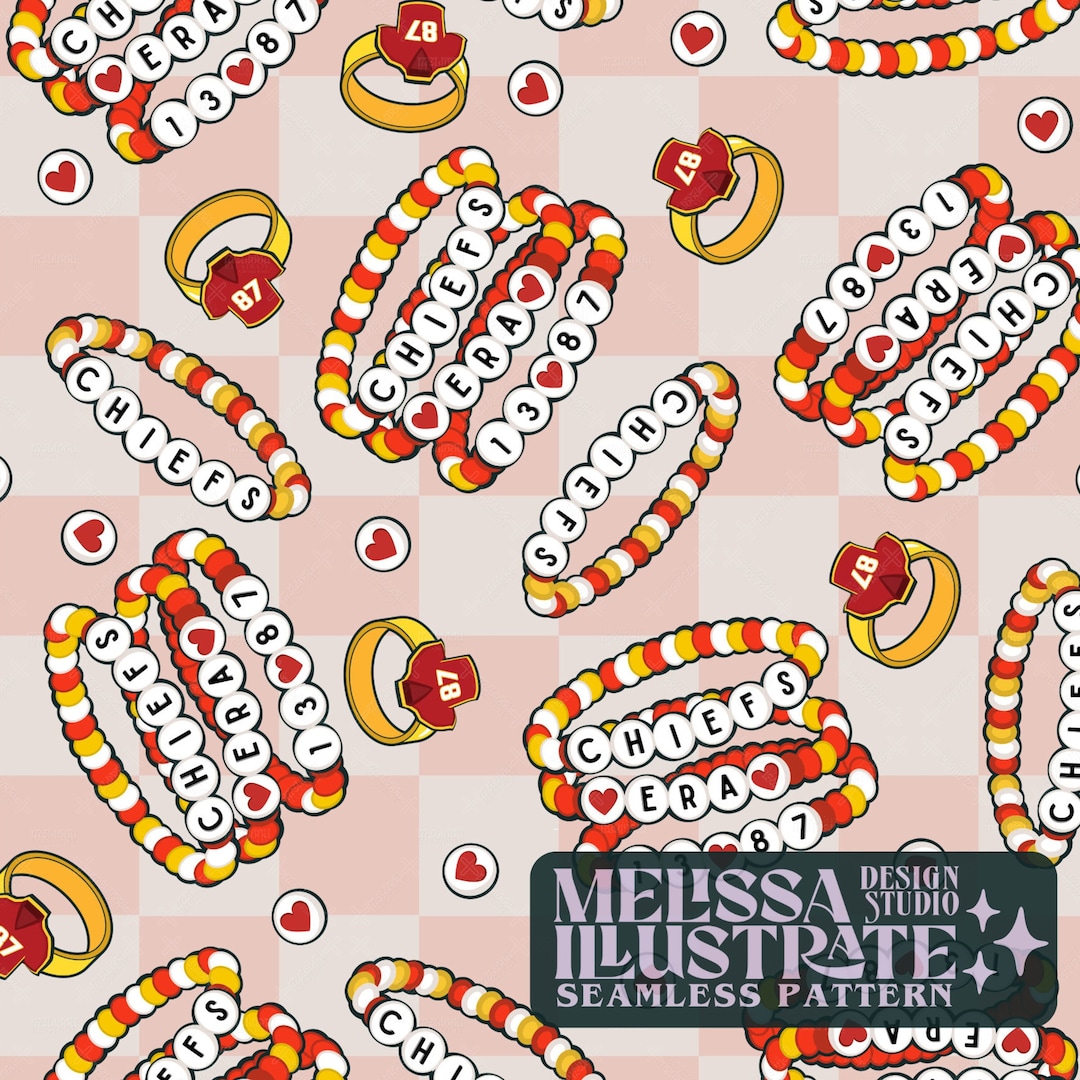 Chiefs Friendship Bracelet Pattern, Chiefs Repeat Pattern, 87 Ring ...