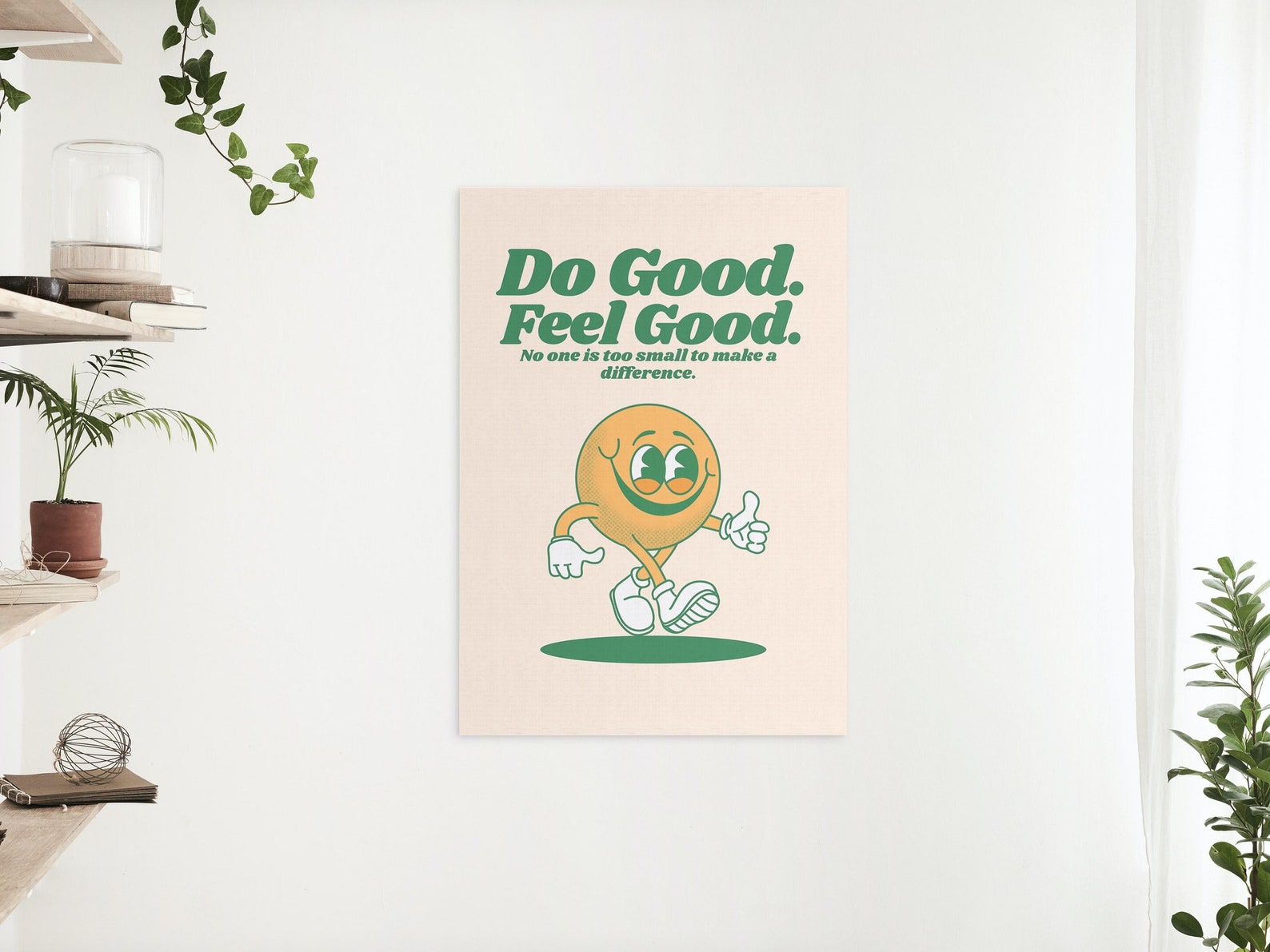 Retro Poster 70's Wall Art Room Decor Vintage Smiley - Etsy