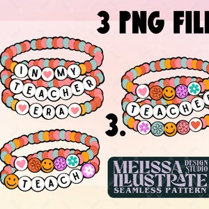Teacher Appreciation PNG Bundle, in My Teacher Era, Friendship Bracelet ...