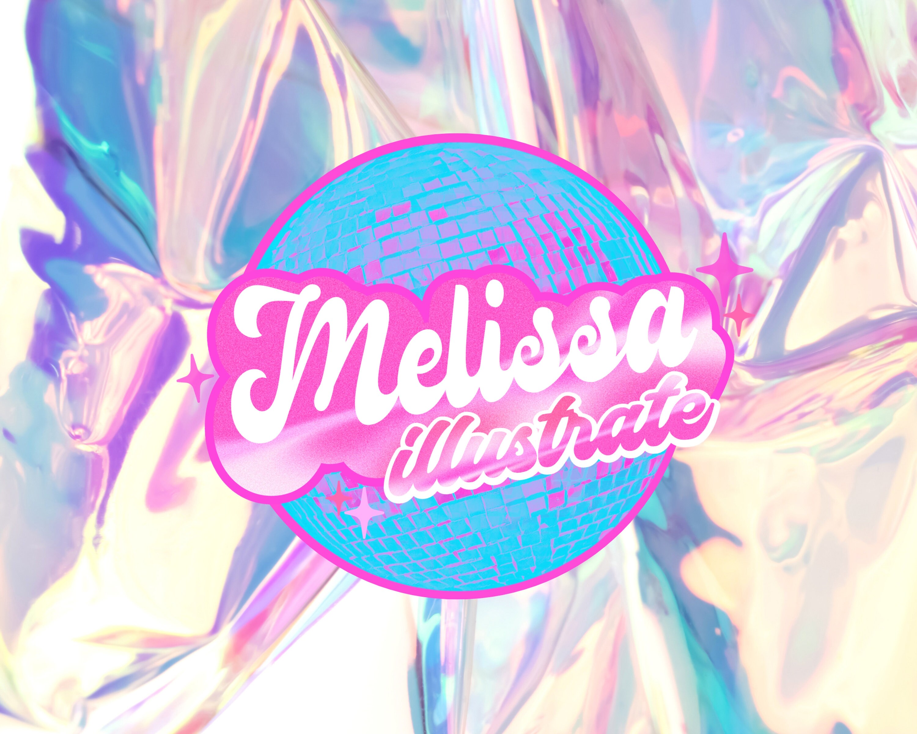 Retro Disco Logo Branding Single Logo Mirrorball Colorful - Etsy