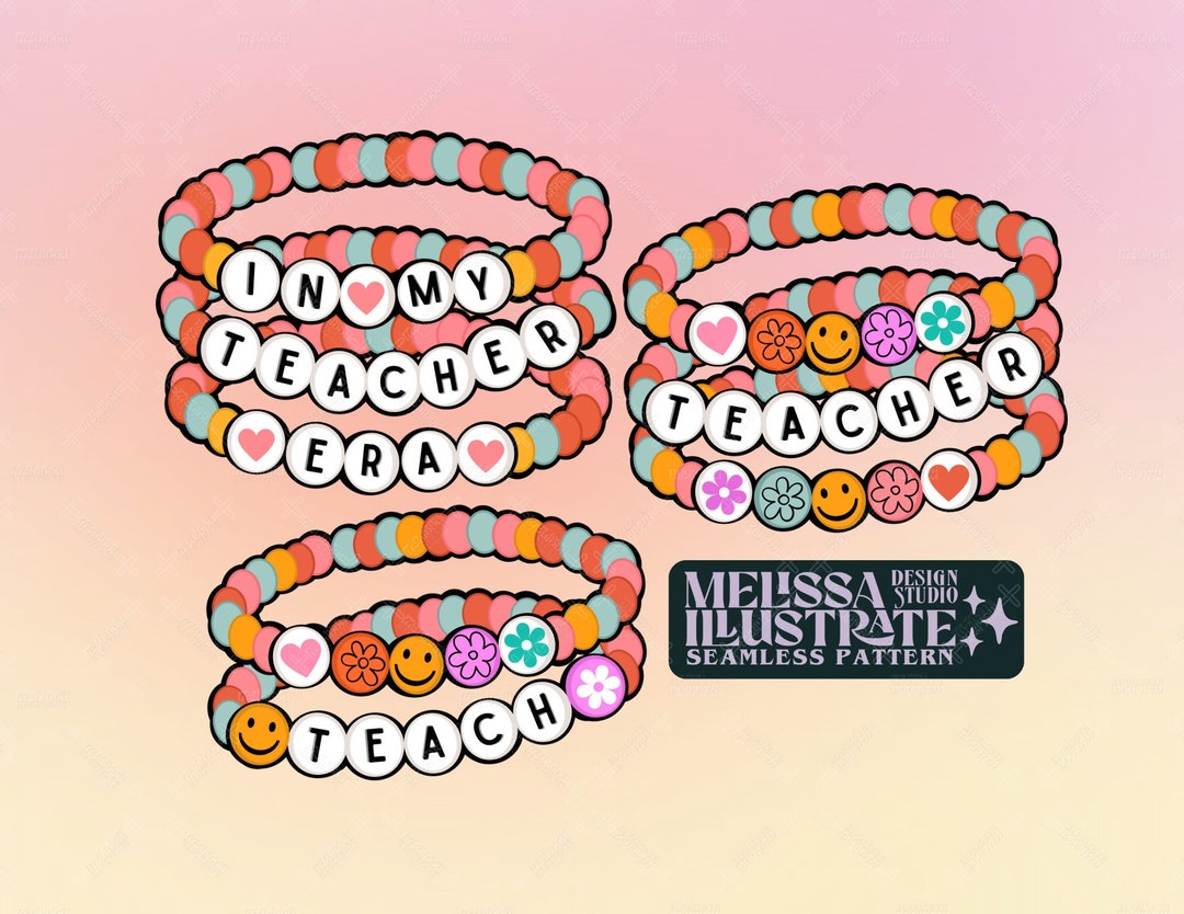 Teacher Appreciation PNG Bundle, in My Teacher Era, Friendship Bracelet ...