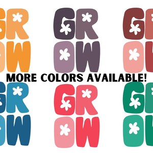 Kids Wall Art, Retro Floral Poster, grow Nursery Decor, Digital ...