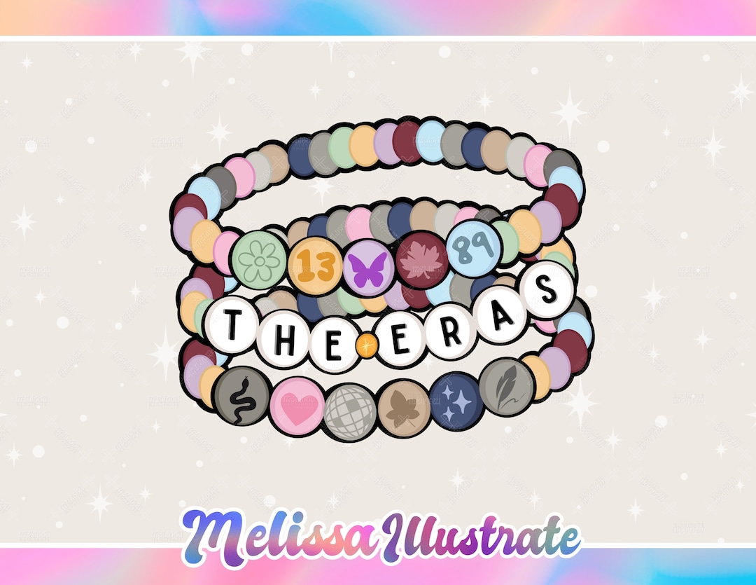 The Eras Bracelet PNG, Friendship Bracelet PNG, Eras Tour Bracelet ...