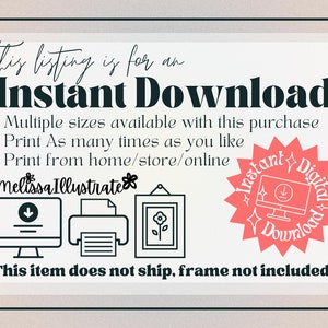 Kids Wall Art, Retro Floral Poster, grow Nursery Decor, Digital ...