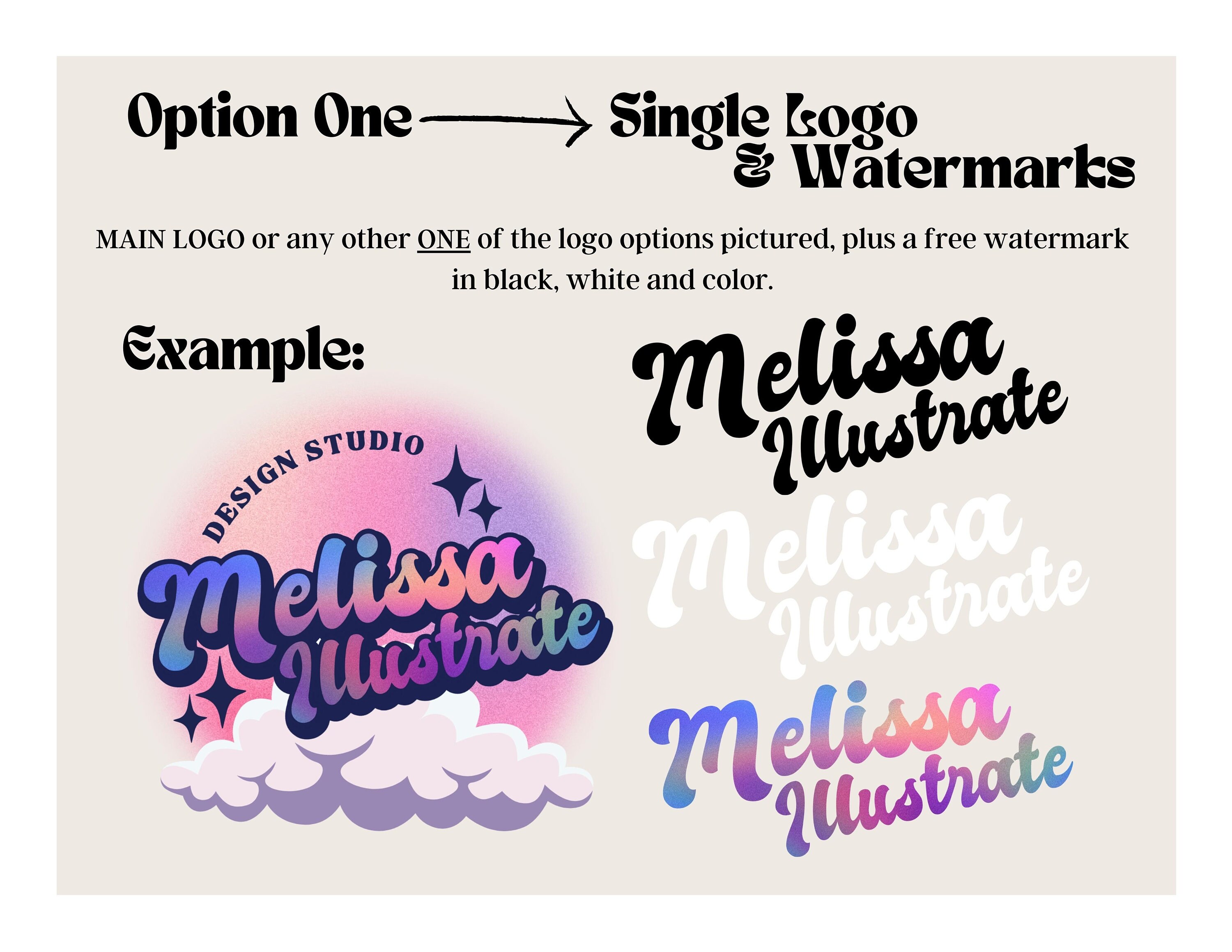 SINGLE LOGO Retro Ethereal Logo Branding Fashion Boho Logo - Etsy