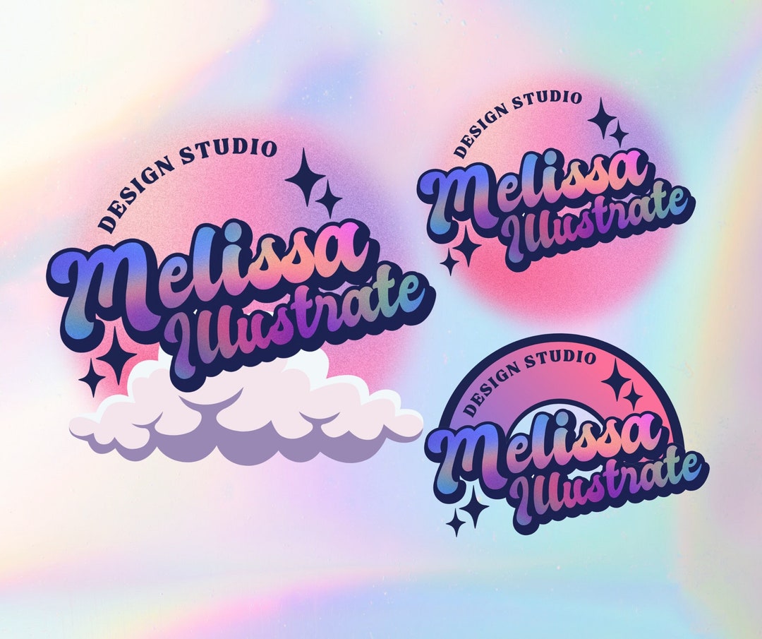 SINGLE LOGO Retro Ethereal Logo Branding, Fashion Boho Logo, Funky Logo ...