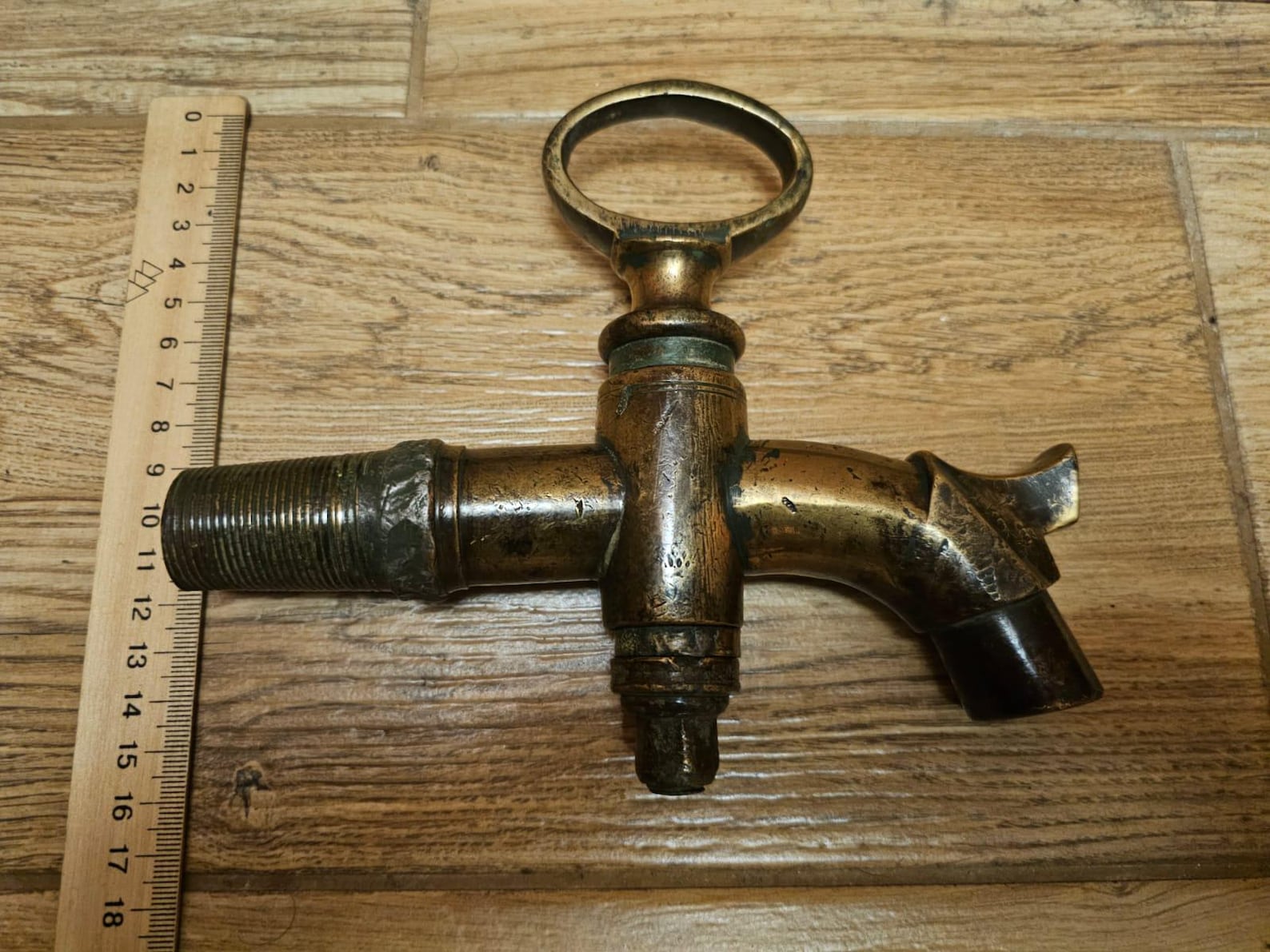 Old Brass Bronze Wine Beer Barrel Tap for Kvass Vintage Late 19th ...