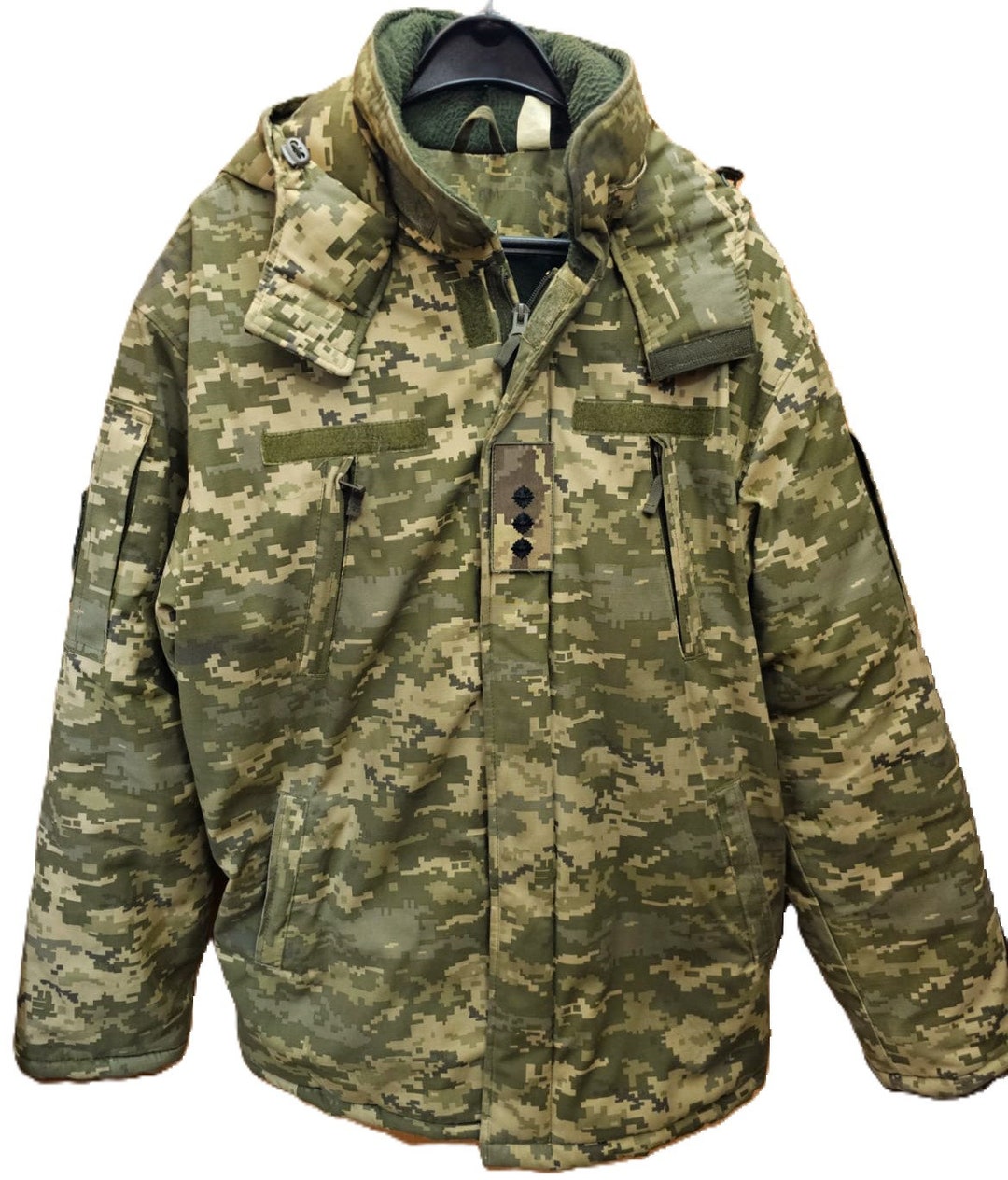 Ukranian Winter Jacket Hood Camouflage Pixel Ukrainian Armed Forces - Etsy