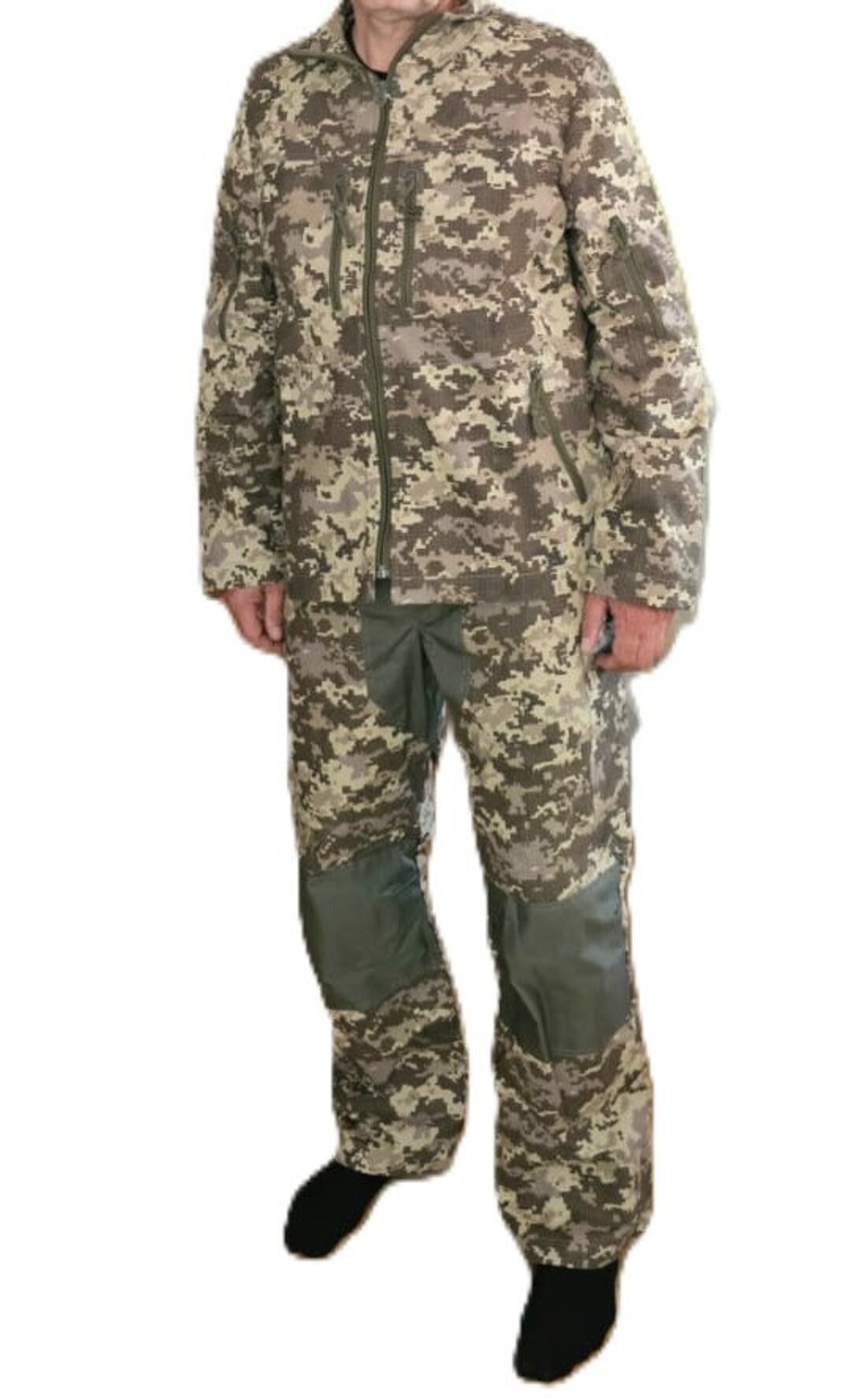 Technical Suit With Bib Overalls Pixel Petrol Oil Repellent Fabric - Etsy