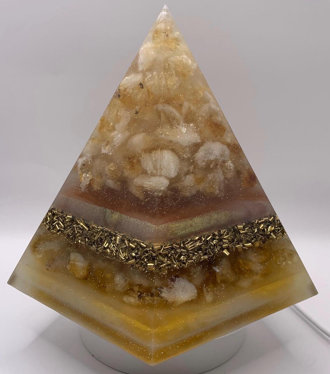 Golden Ratio Pentagon Orgone Generator Pyramid Citrine and Brass - Etsy