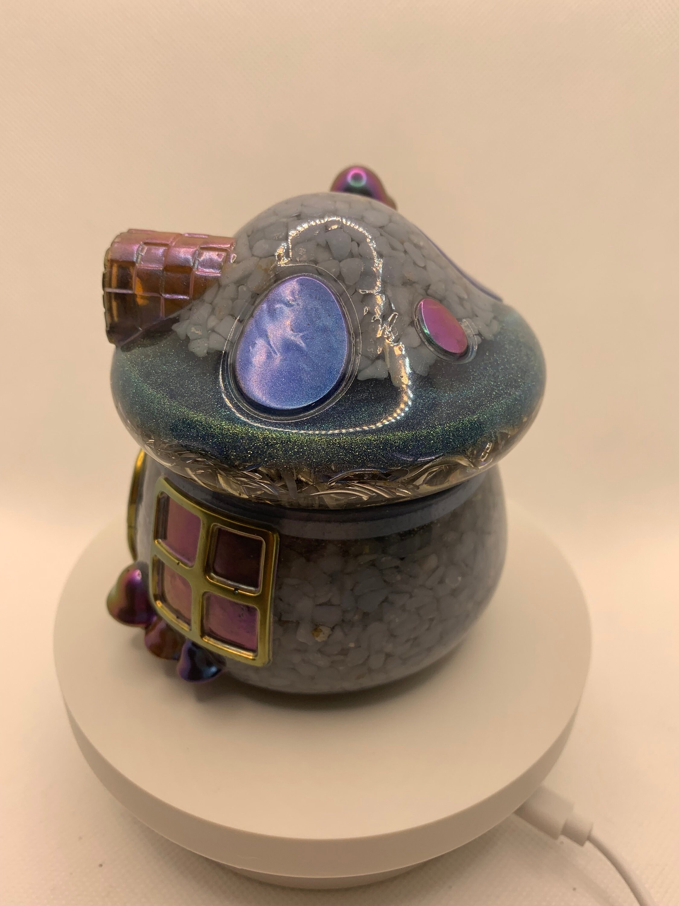 Angelite Mushroom House Orgone Generator / Tower Buster - Etsy