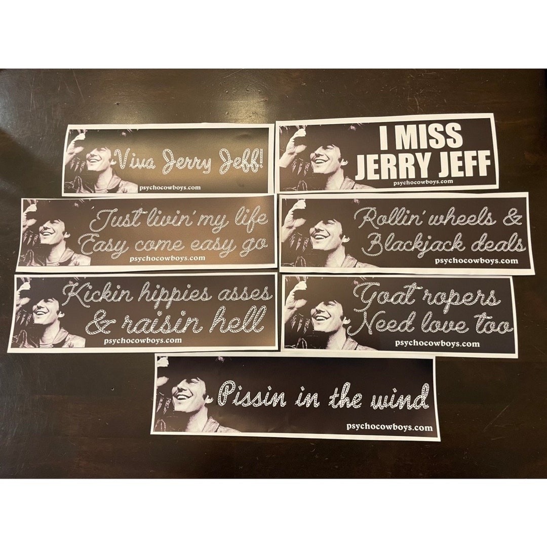 Jerry Jeff Walker Bumper Sticker Pack Texas Country Legend Willie ...