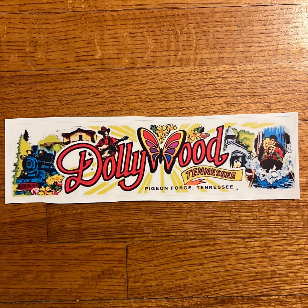 2 PACK Vintage Inspired Dollywood Tennessee Tourism Reproduction Bumper ...