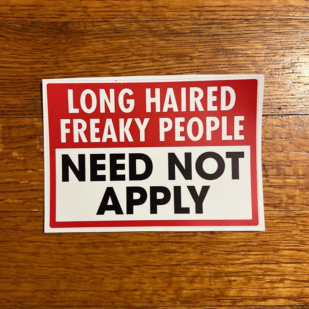 2 PACK Long Hair Freaky People Need Not Apply Bumper Sticker - Etsy