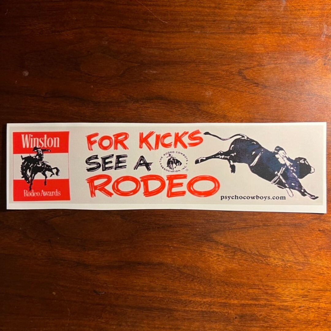 Winston for Kicks See A Rodeo Retro Country Bumper Sticker - Etsy