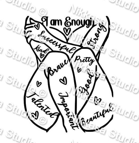 I Am Enough Digital Download SVG Jpeg Png DXF. Motivational - Etsy