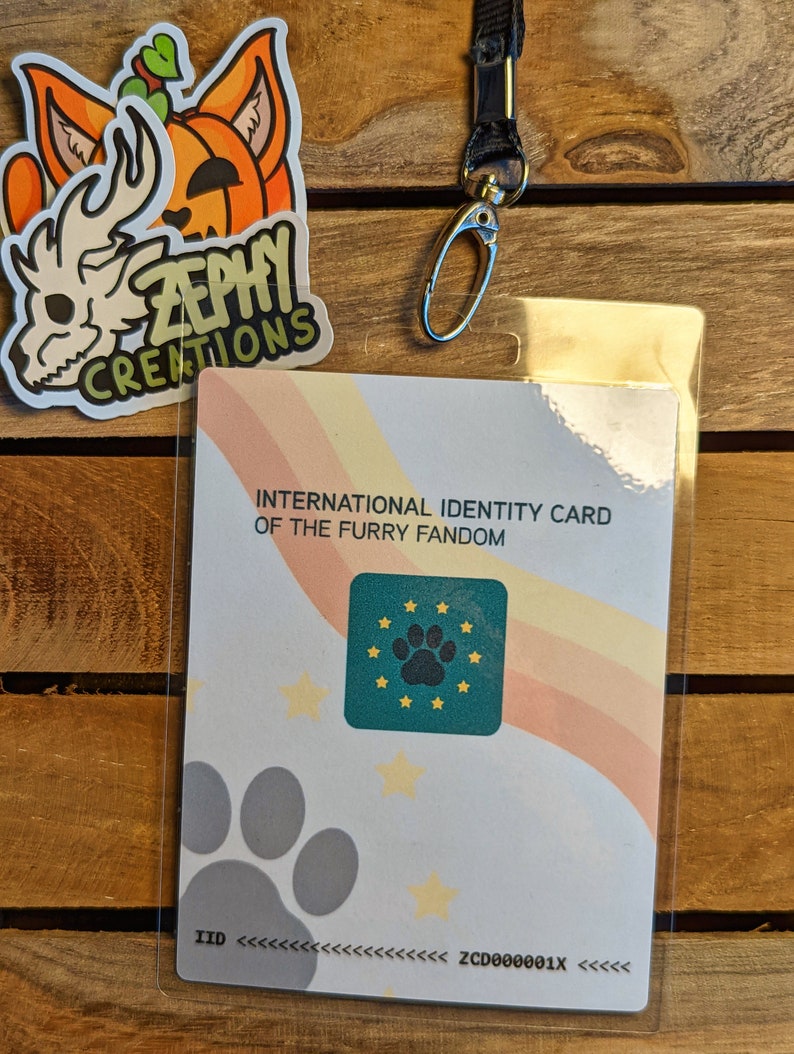 Personalized Furry Fandom ID Card Laminated With Optional - Etsy