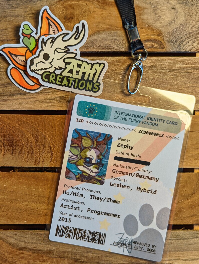 Personalized Furry Fandom ID Card / Business Card for Your - Etsy